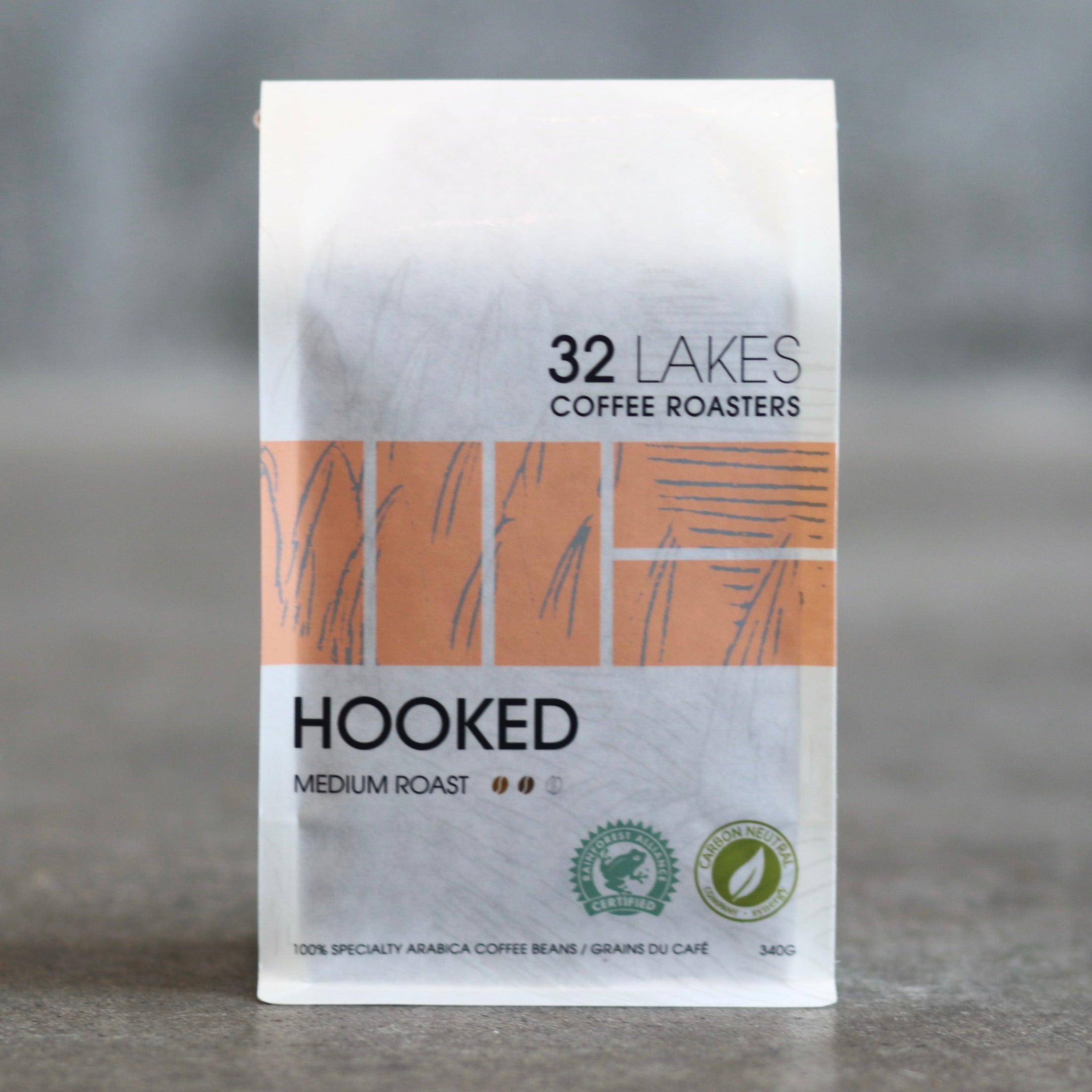 HOOKED MEDIUM ROAST 100% Specialty Arabica Coffee – 32 Lakes Coffee Roasters